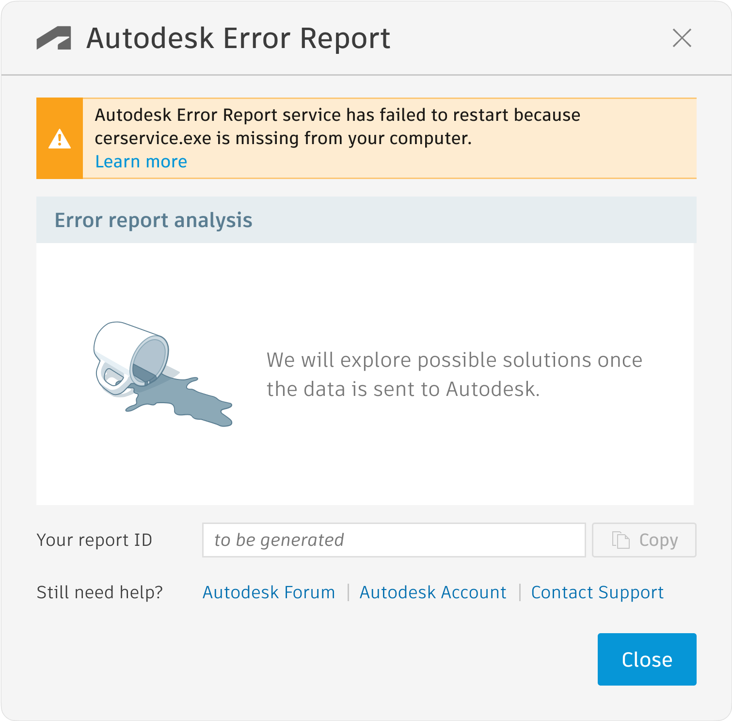 Autodesk Customer Error Reporting Service Troubleshooting Reference