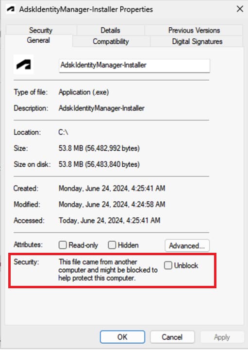 适用于产品版本2024及更高版本(Windows)的Autodesk Identity Manager组件更新