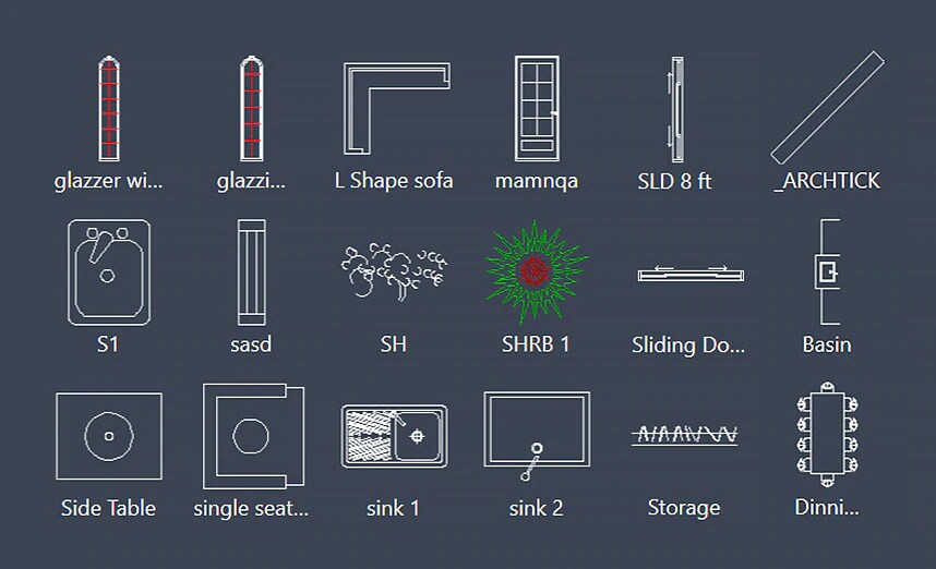 CAD Blocks Drawing Symbols For 2D 3D CAD Autodesk