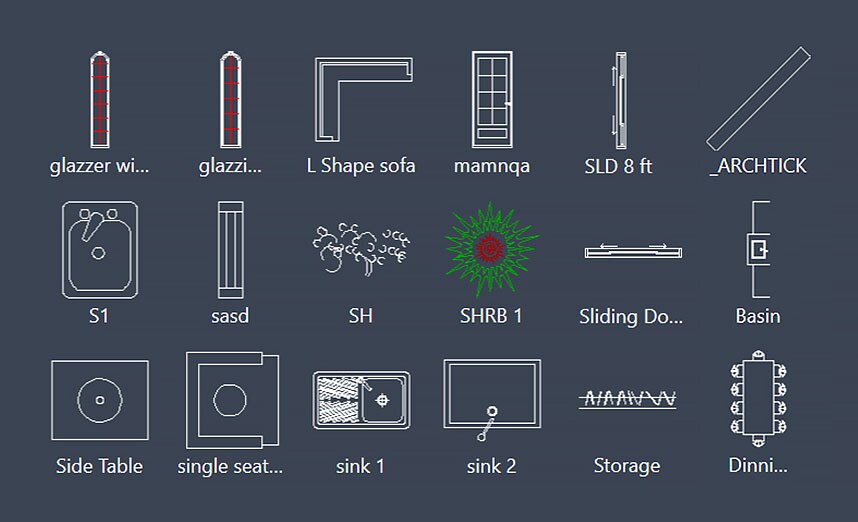 CAD Blocks Drawing Symbols For 2D 3D CAD Autodesk